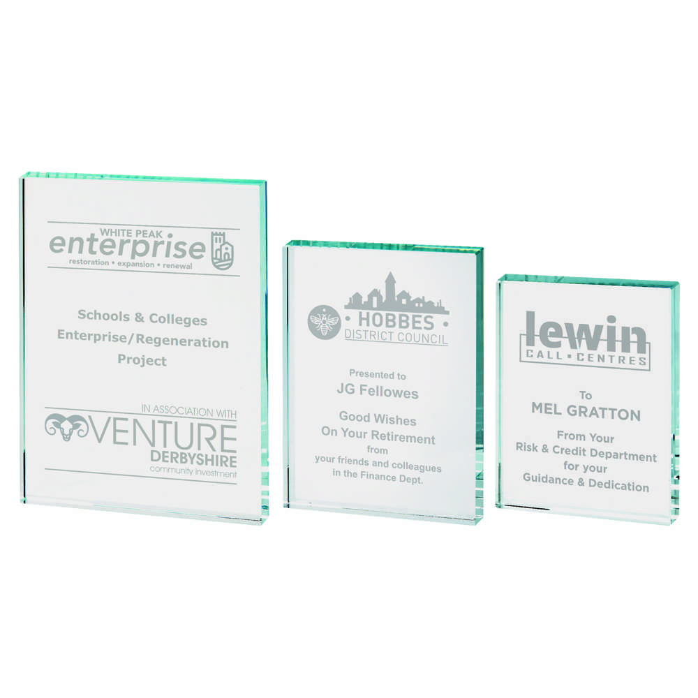 Crystal Block Award - Large - RB Trophies & Engraving