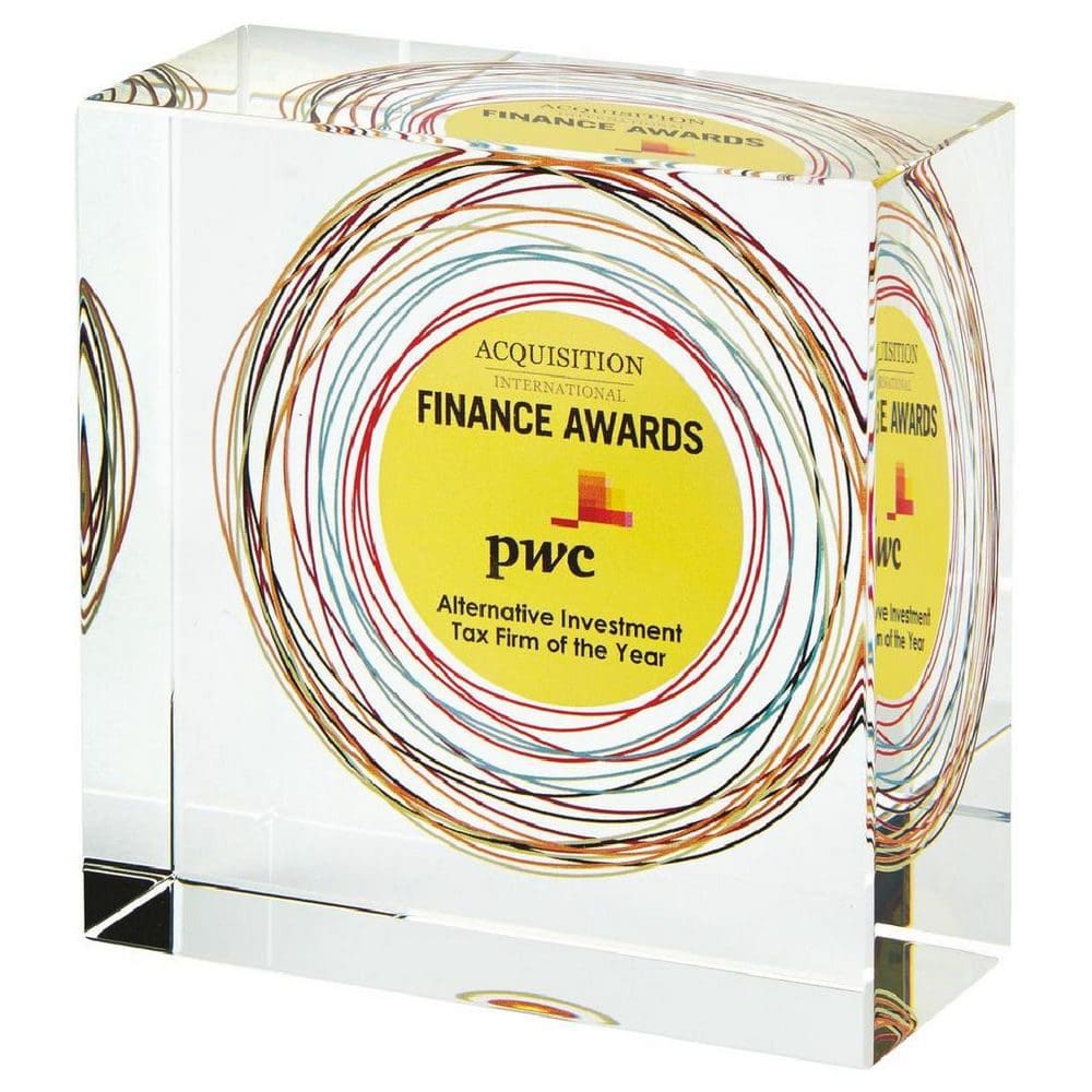 Premium Crystal Award - Square - RB Trophies & Engraving