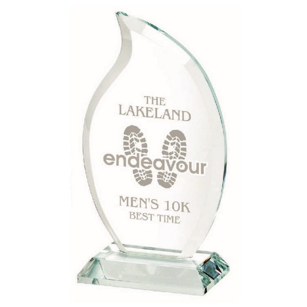 Clear Glass Flame Stand - RB Trophies & Engraving