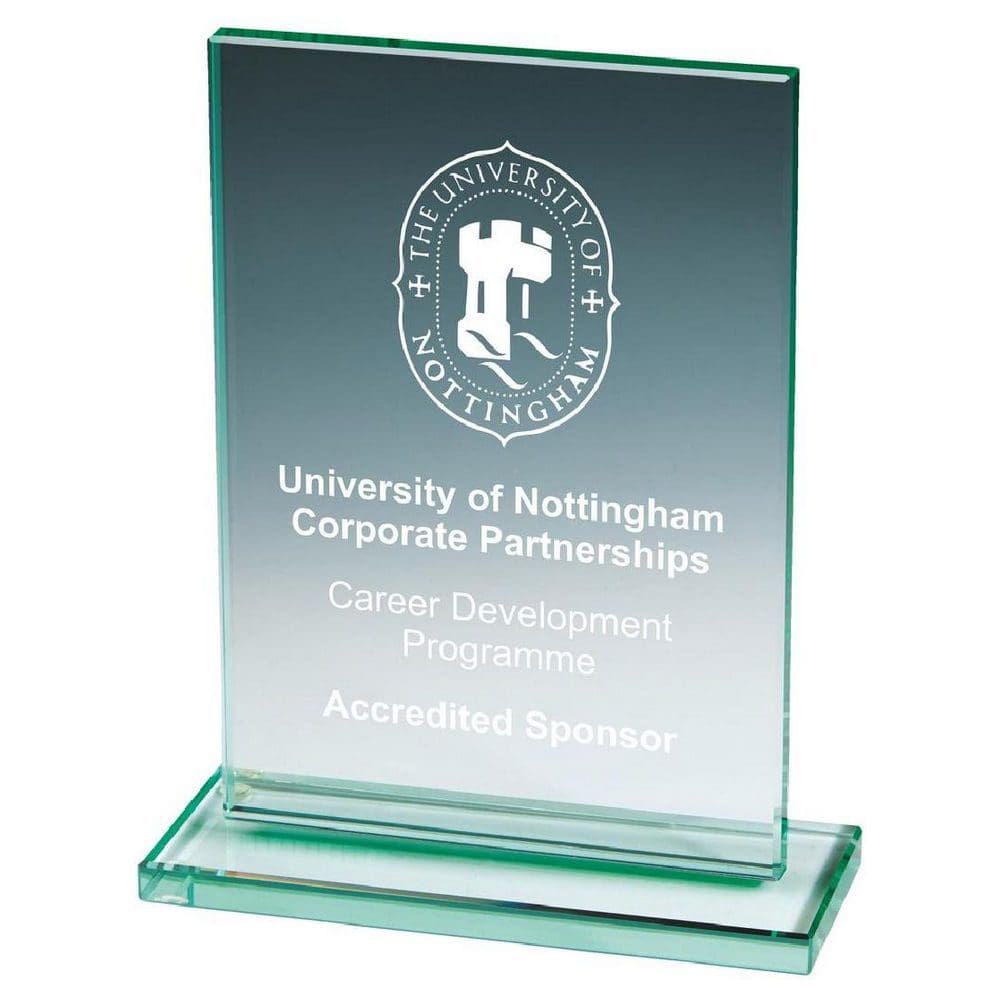 Rectangle Jade Glass Stand (Thick) - RB Trophies & Engraving