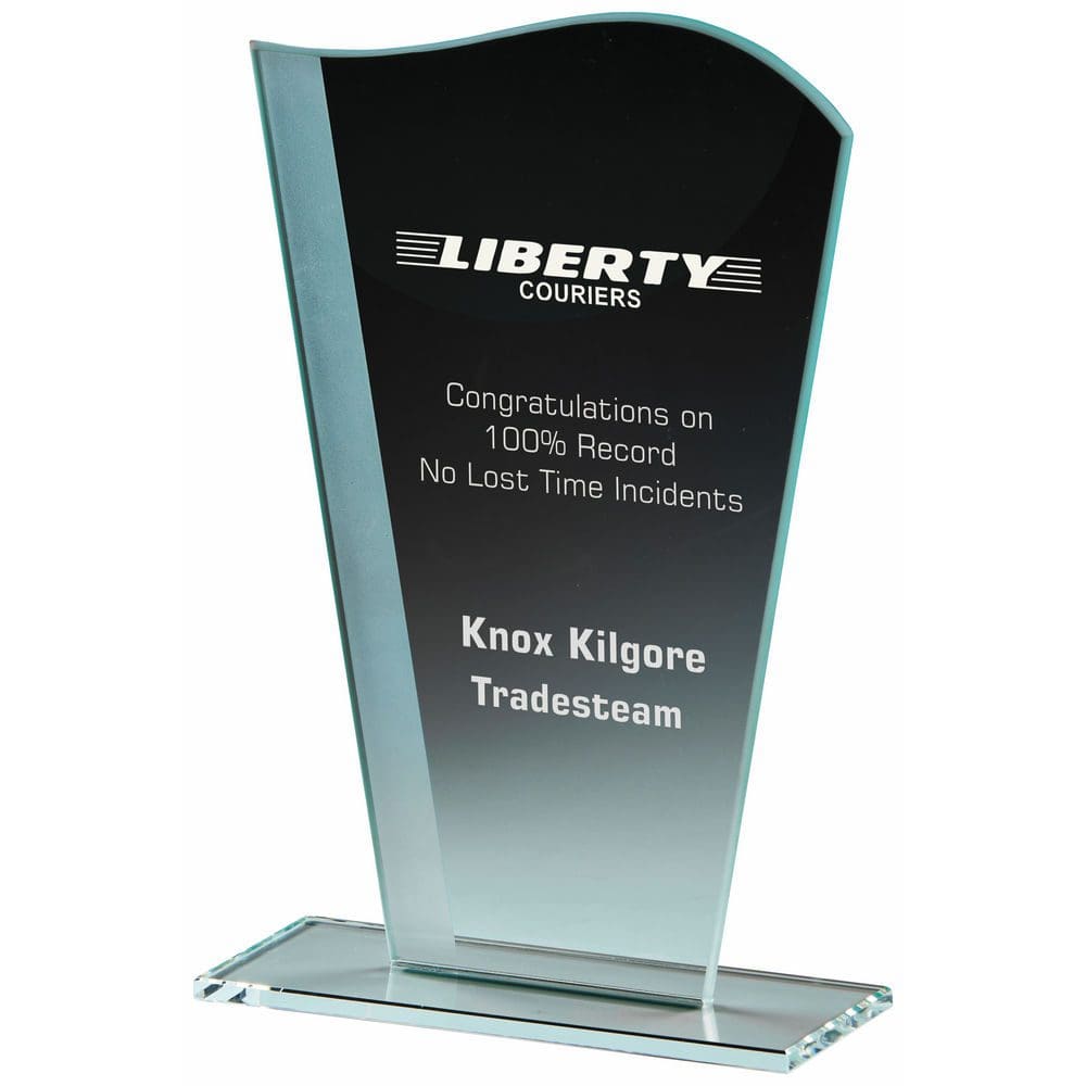 Wave Jade Glass Stand - RB Trophies & Engraving