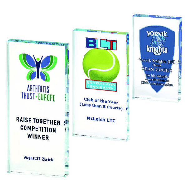 Crystal Rectangle Award - Roger Brown Trophies & Engraving
