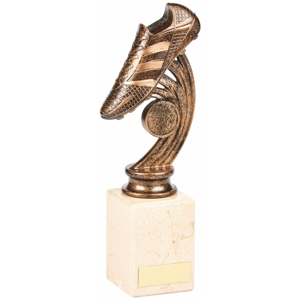 Antique Gold Football Boot Trophy - RB Trophies & Engraving