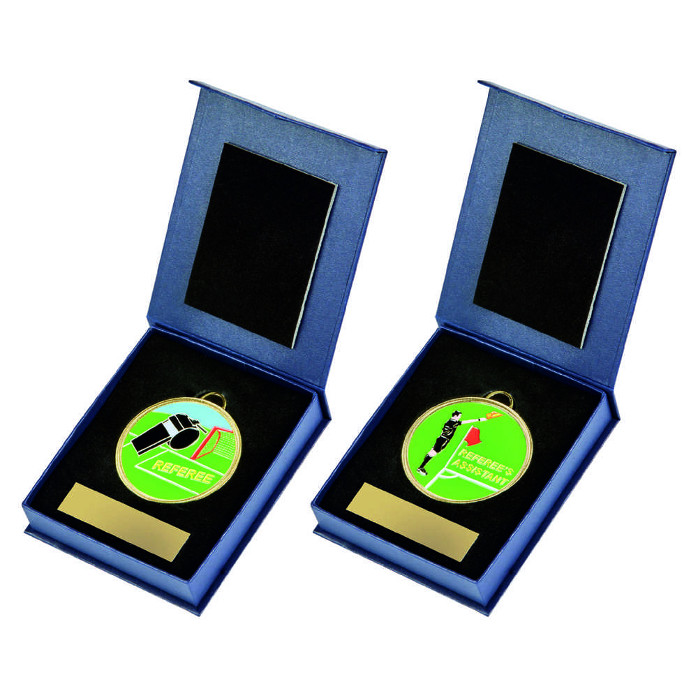Enamel Referee & Assistant Referee Medal In Case - RB Trophies & Engraving