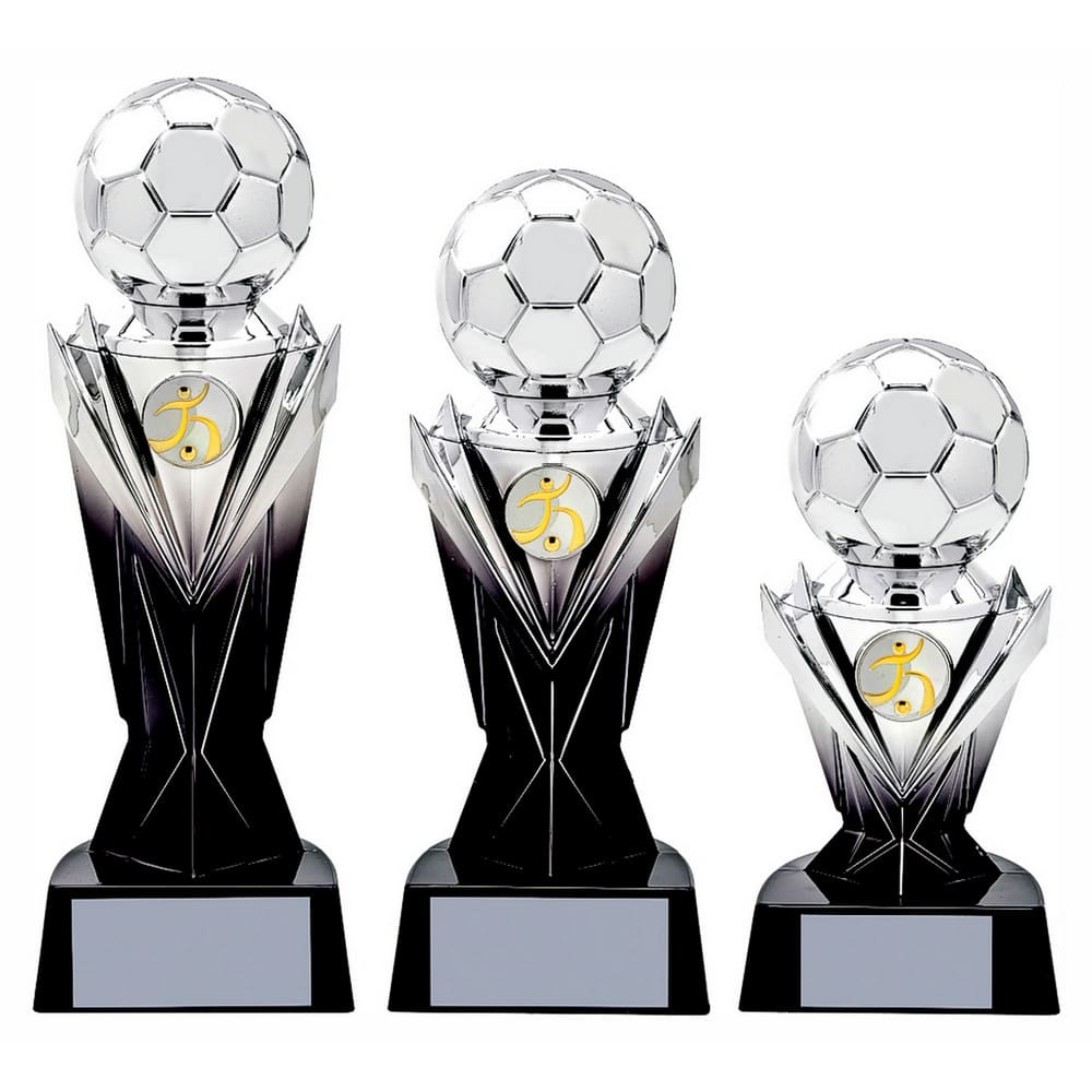 2 Tone Silver/Black Avastar Football - RB Trophies & Engraving